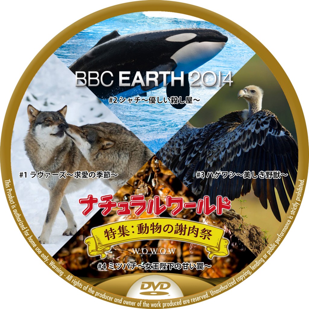 BBC EARTH 2014 ナチュラルワールド 特集：動物の謝肉祭 – レーベル92